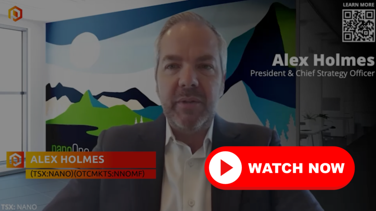 Nano One Names Alex Holmes CEO as Founder Dan Blondal Transitions to ...
